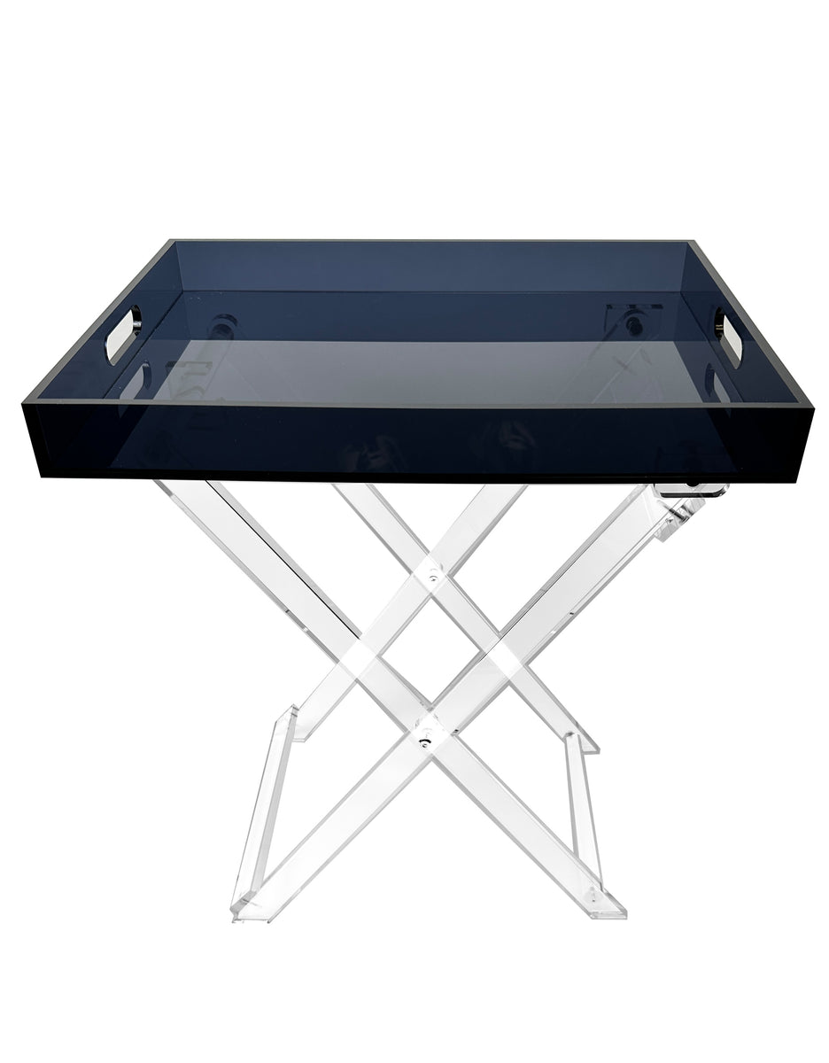 Acrylic Folding Table with Smoke Tray and Clear Legs | DesignStyles