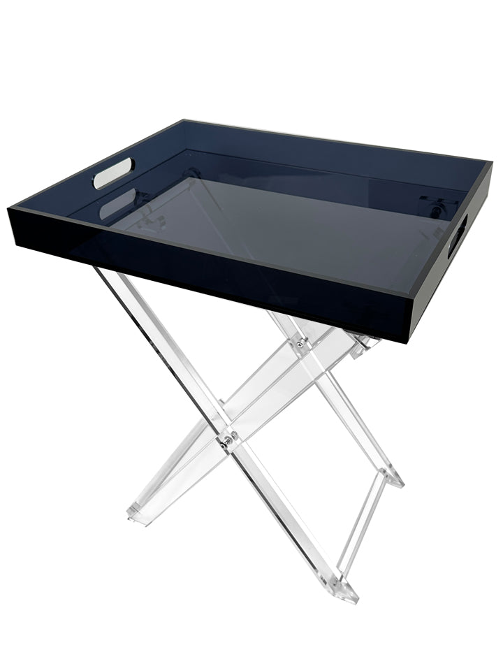 Acrylic Folding Table with Smoke Tray and Clear Legs | DesignStyles