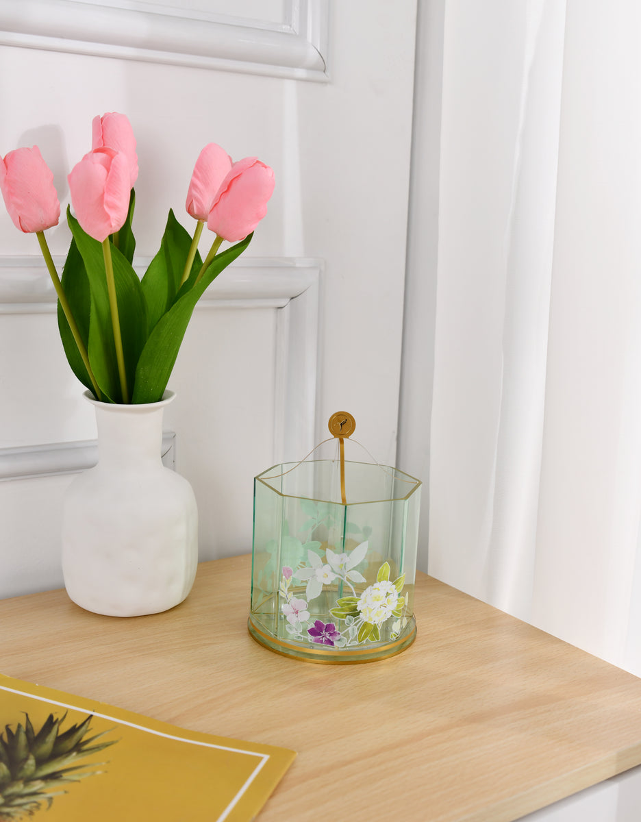 Papyrus Mint Green Acrylic Spinning Organizer with Flower Design ...