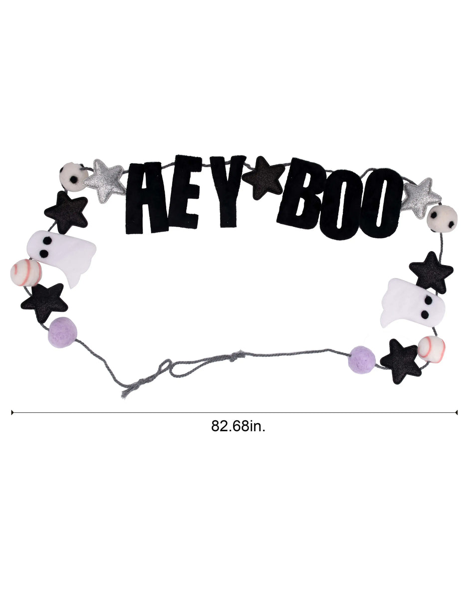 Becki Owens “Hey Boo” Halloween Felt Ghost Garland | DesignStyles