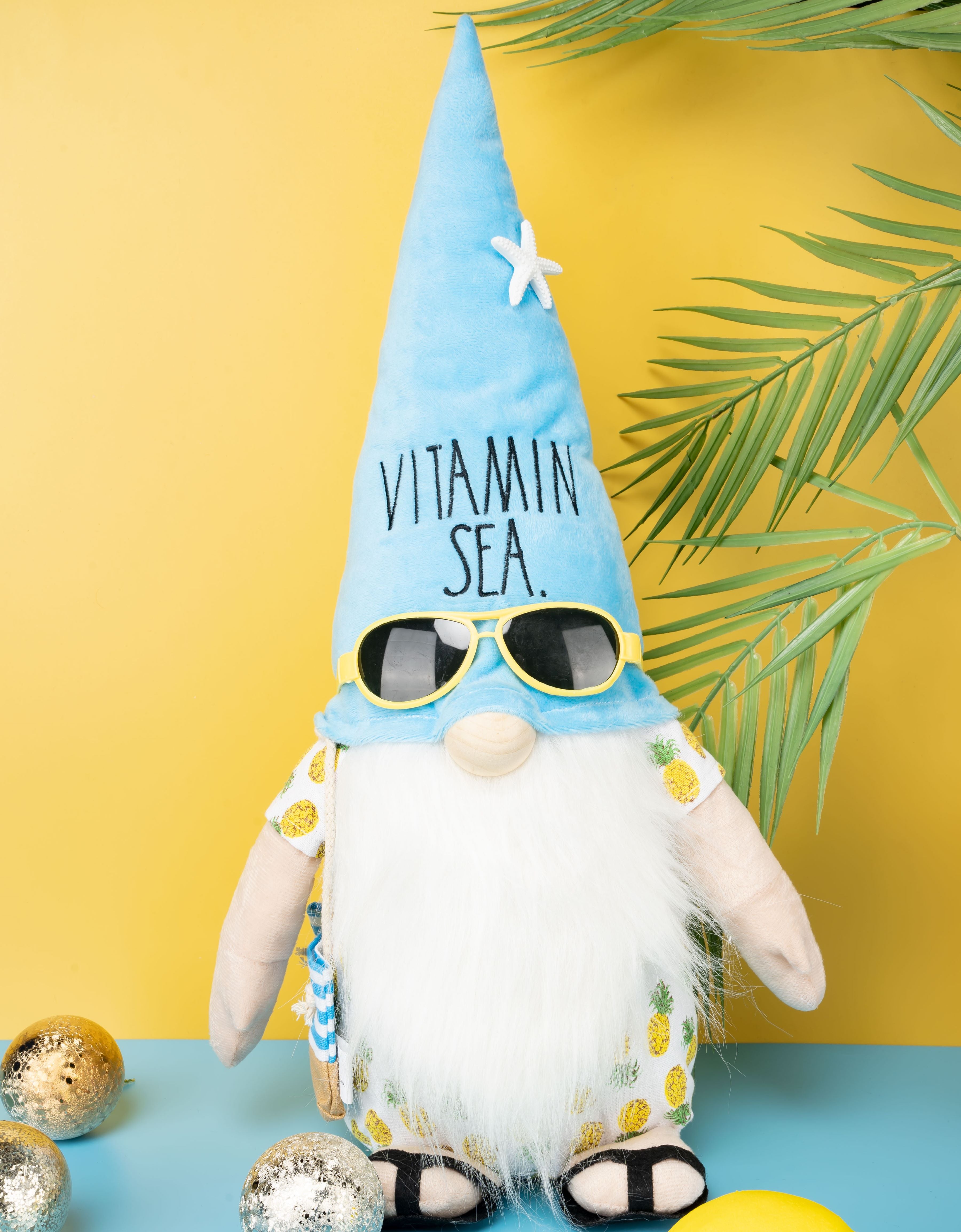 Rae Dunn “Vitamin Sea” Beach Themed Summer Plush Gnome | DesignStyles