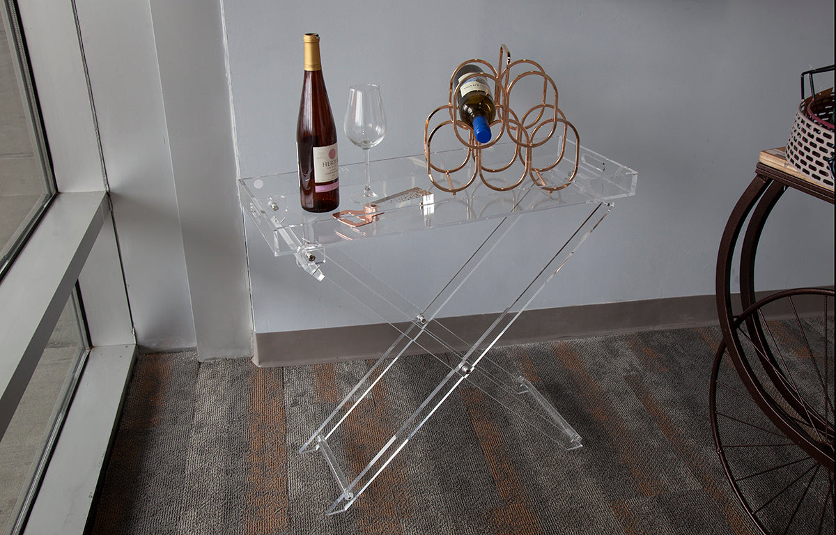 Simply Brilliant Acrylic Foldable Tray Table | DesignStyles