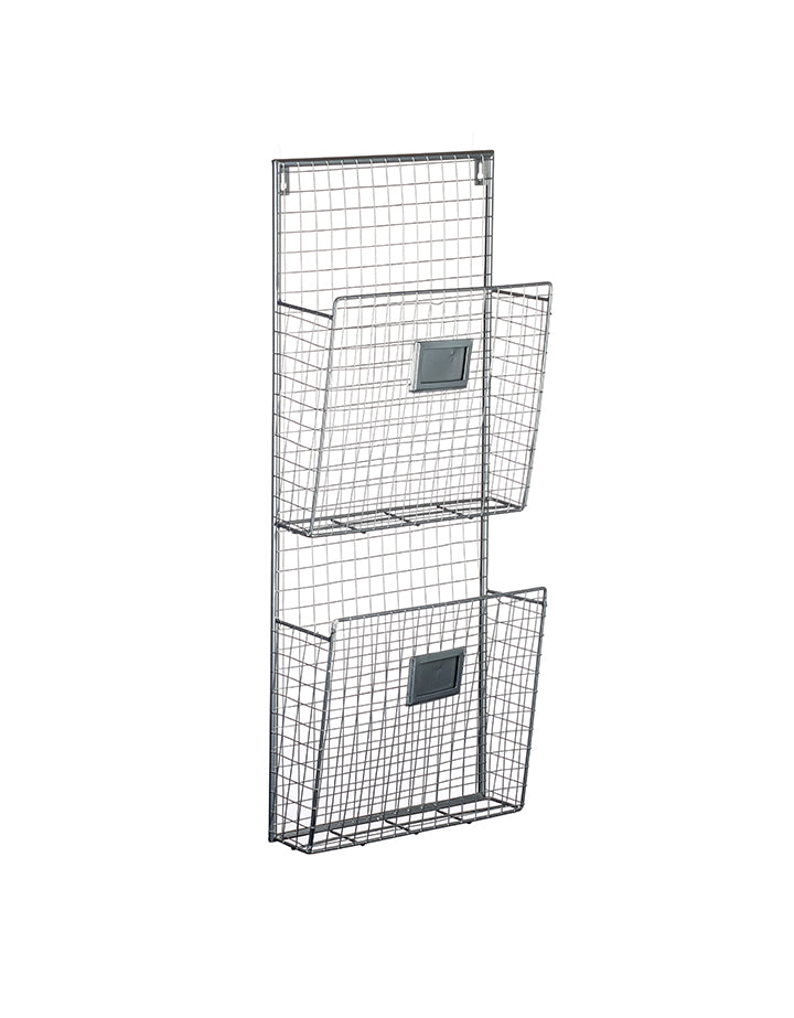 2 Tiers Wall Mounting Paper Holder and File Organizer | DesignStyles