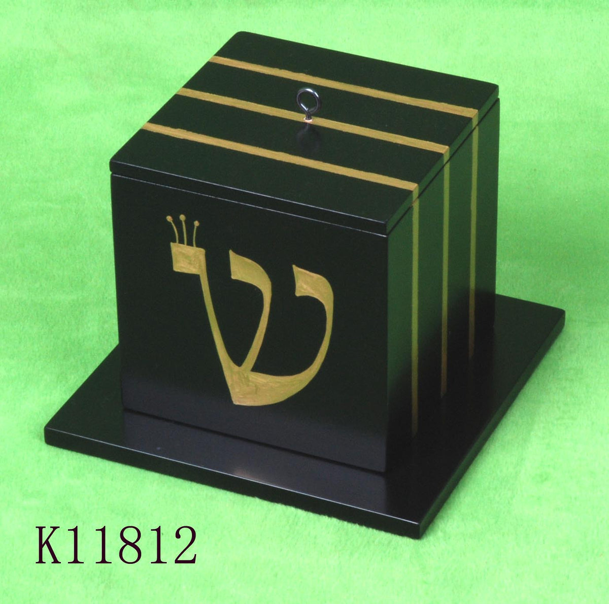 DesignStyles Black and Gold Decorative Tefillin Box