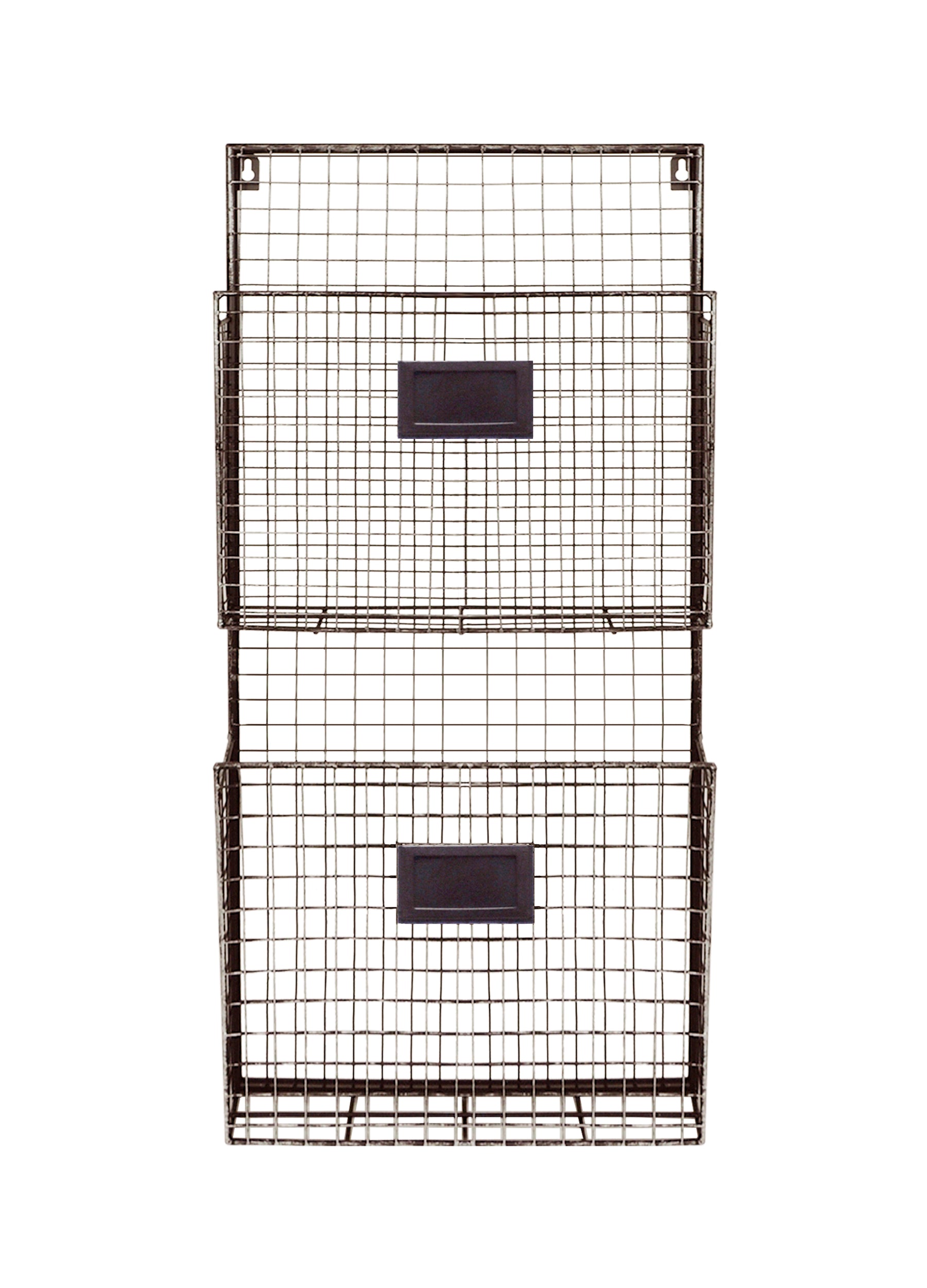 2 Tier Copper-Colored Metal Wire Wall-Mounting File Holder | DesignStyles