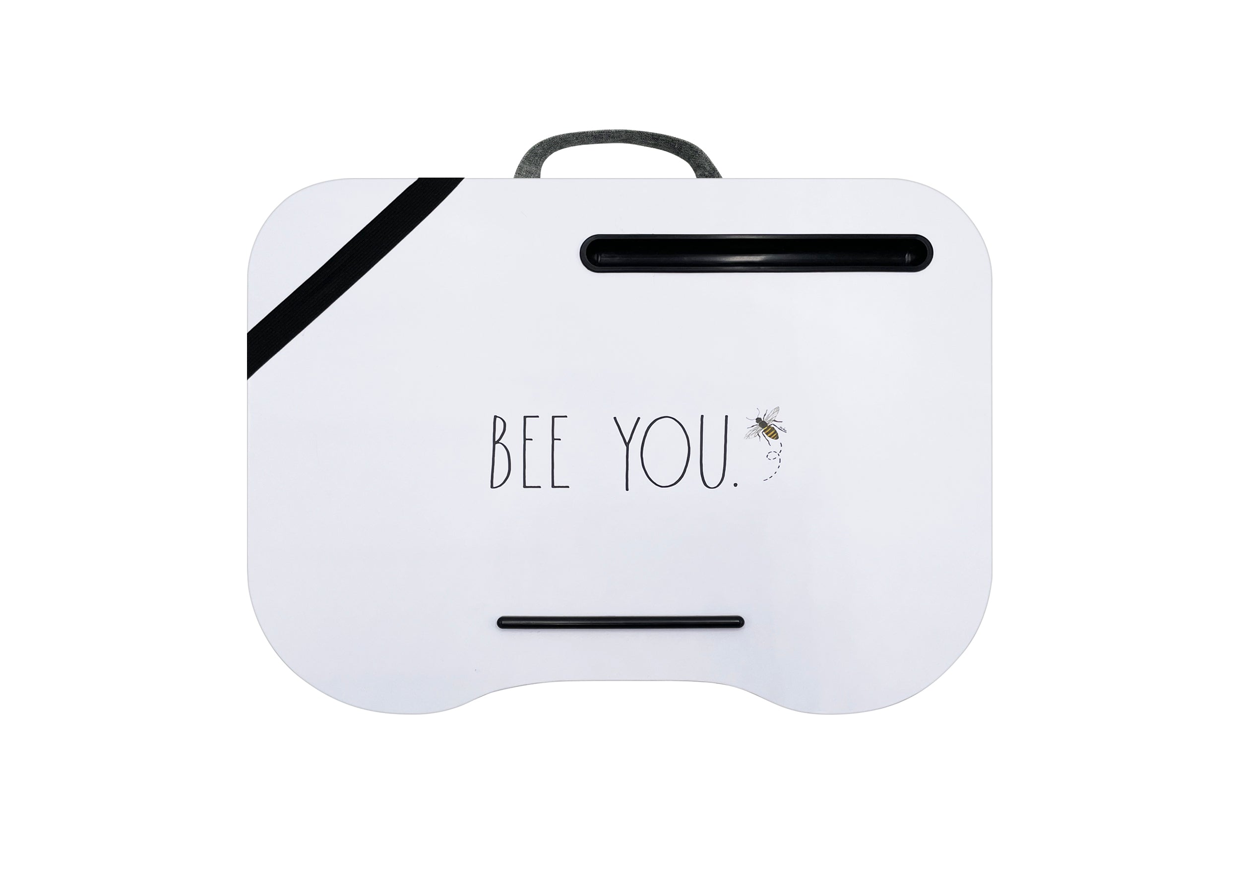 Rae Dunn “Bee You” White Wooden Lap Desk with Pillow | DesignStyles